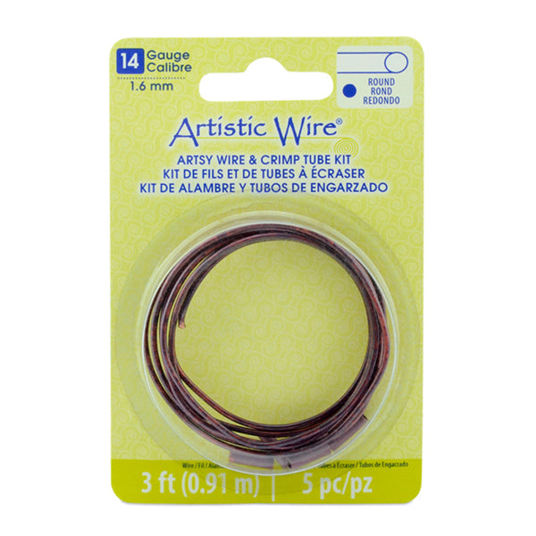 Artistic Wire, 14 Gauge / 1.60 mm / Artsy Burgundy Color, 3 ft 0.91 m ...